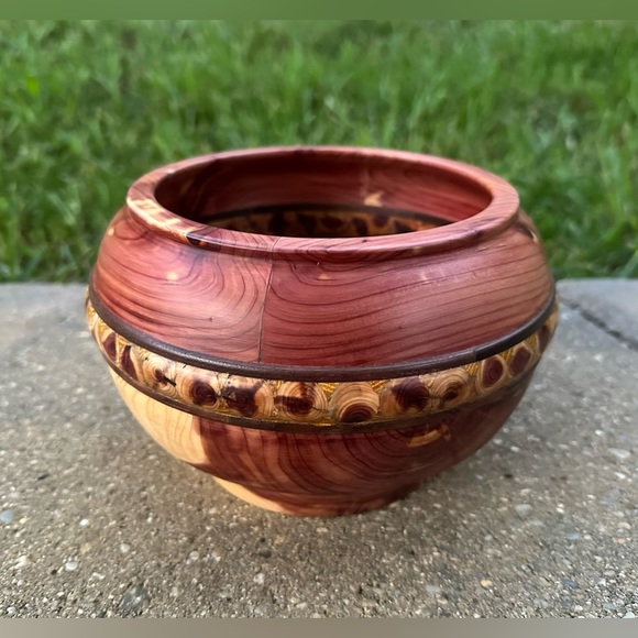 Kitchen | Handmade Handcrafted Segmented Wooden Decorative Bowl Cedar ...